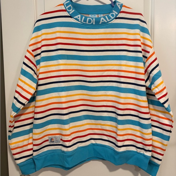 Aldi | Tops | Aldi Womens Striped Sweatshirt Multicolor | Poshmark